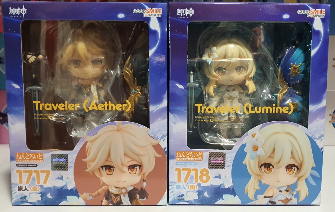 Genshin Impact : Nendoroid Traveler Aether & Lumine (Set of 2), Hobbies ...