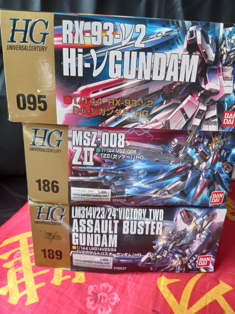 BANDAI HG 1/144 MSZ-008 ZII / LM314V23/24 Victory Two Assault Buster Gundam / RX-93-V2 HI Nu ...