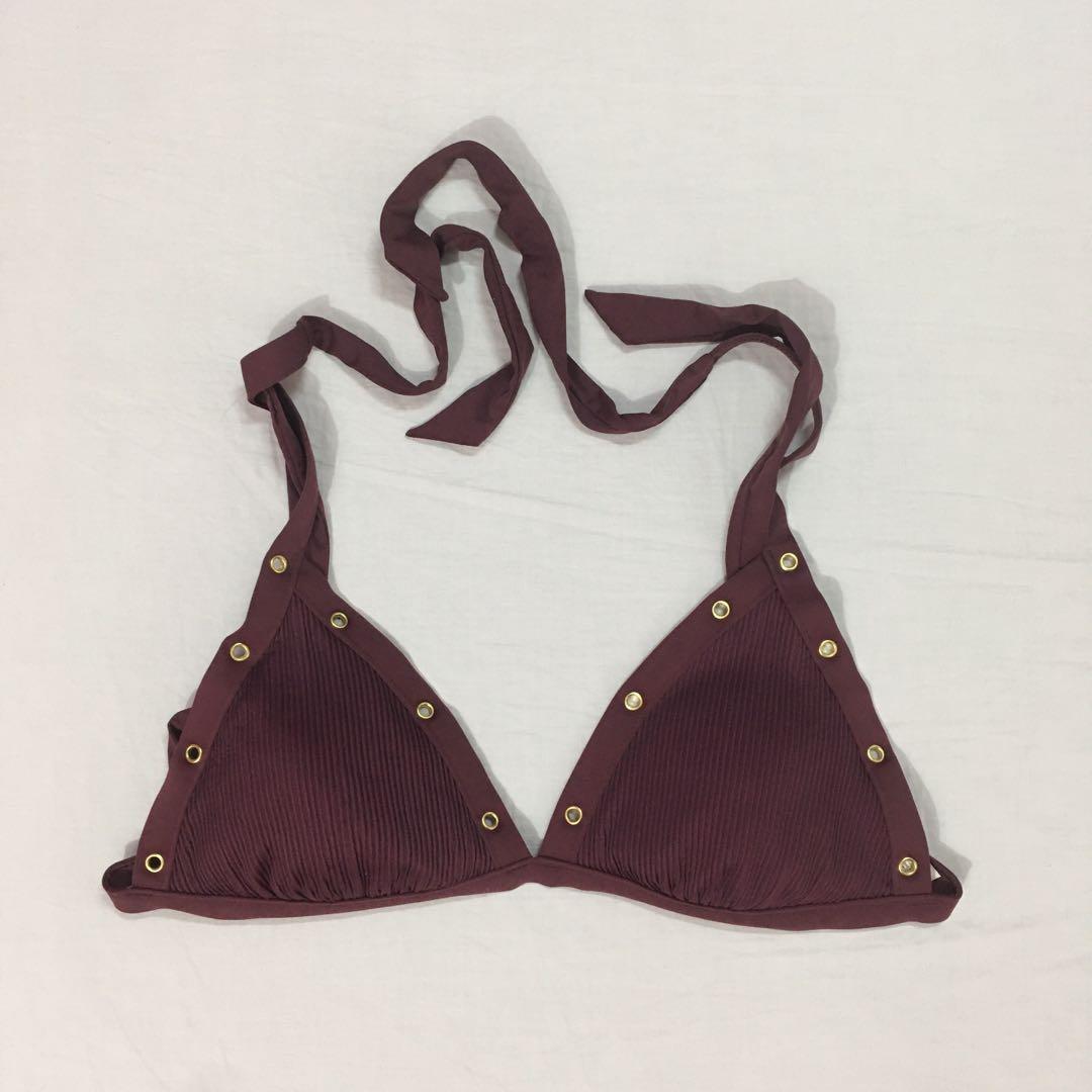 bar III triangle side-tie bikini, Women's Fashion, Swimwear, Bikinis ...