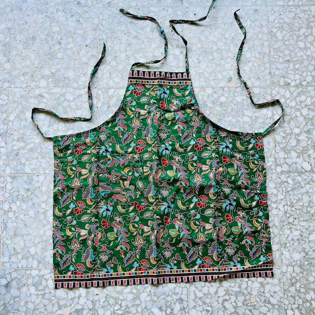 Batik Cotton Apron Handmade in Singapore, Everything Else on Carousell