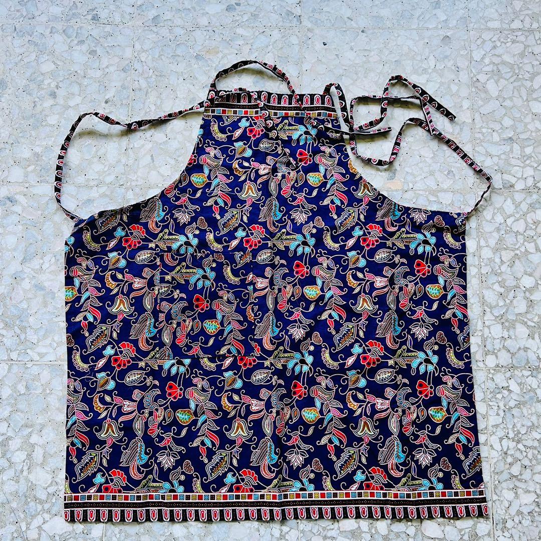 Batik Cotton Apron Handmade in Singapore, Everything Else on Carousell