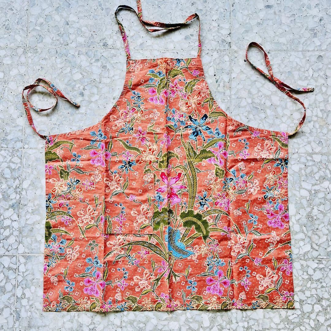 Batik Cotton Apron Handmade in Singapore, Everything Else on Carousell