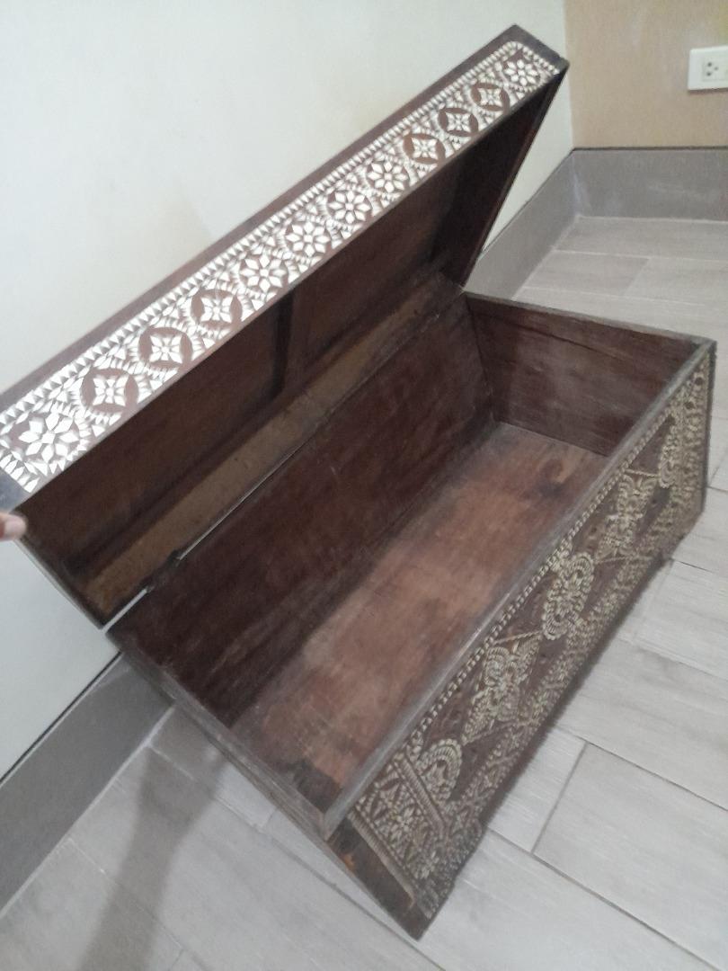 Baul Chest Antique Maranao design, Furniture & Home Living, Furniture ...