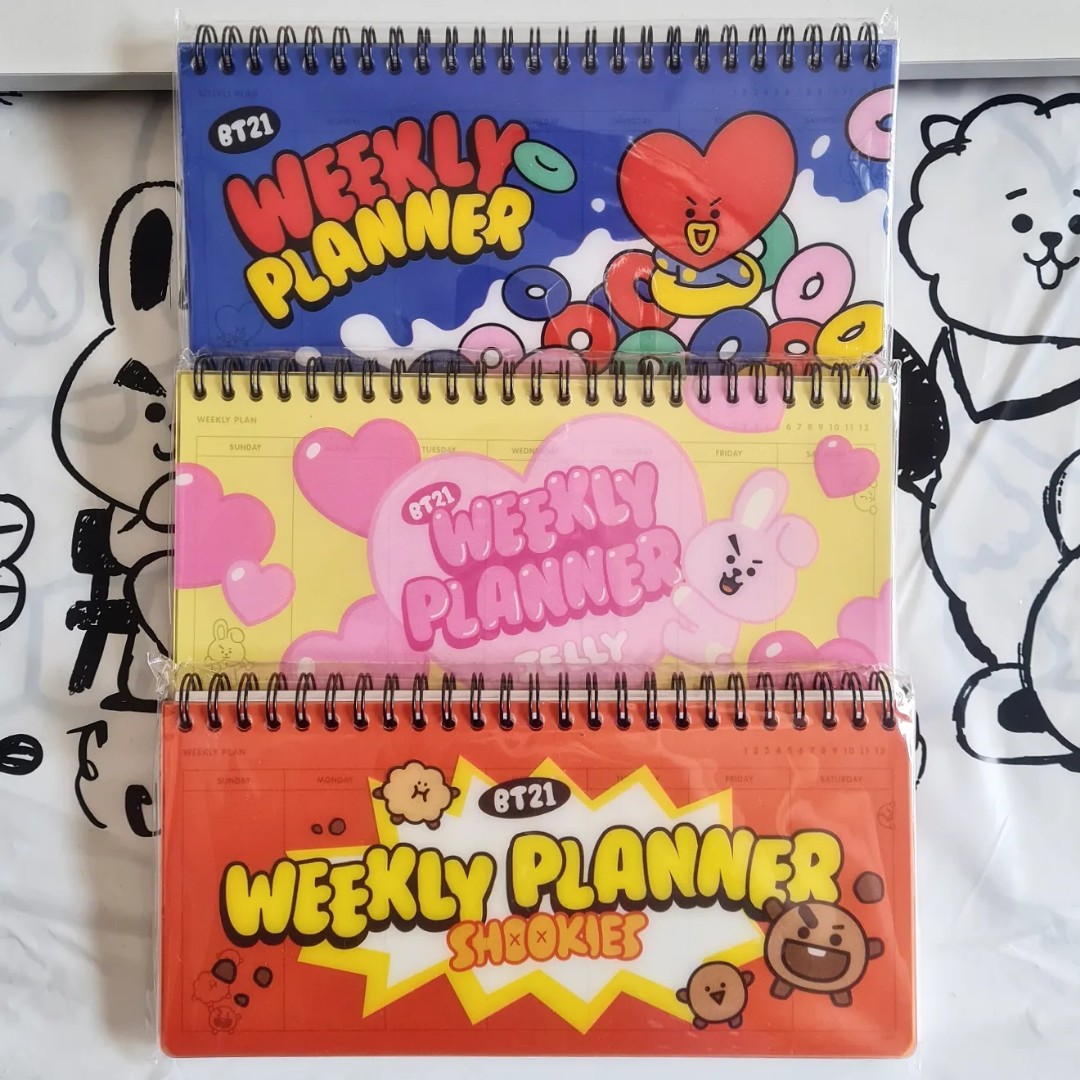 BT21 Sweet Weekly Planner, Hobbies & Toys, Stationary & Craft, Other ...