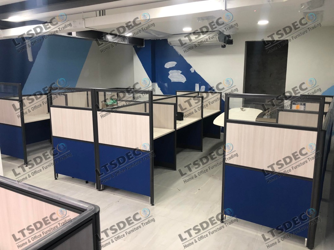 call center table type office partition, Furniture & Home Living ...