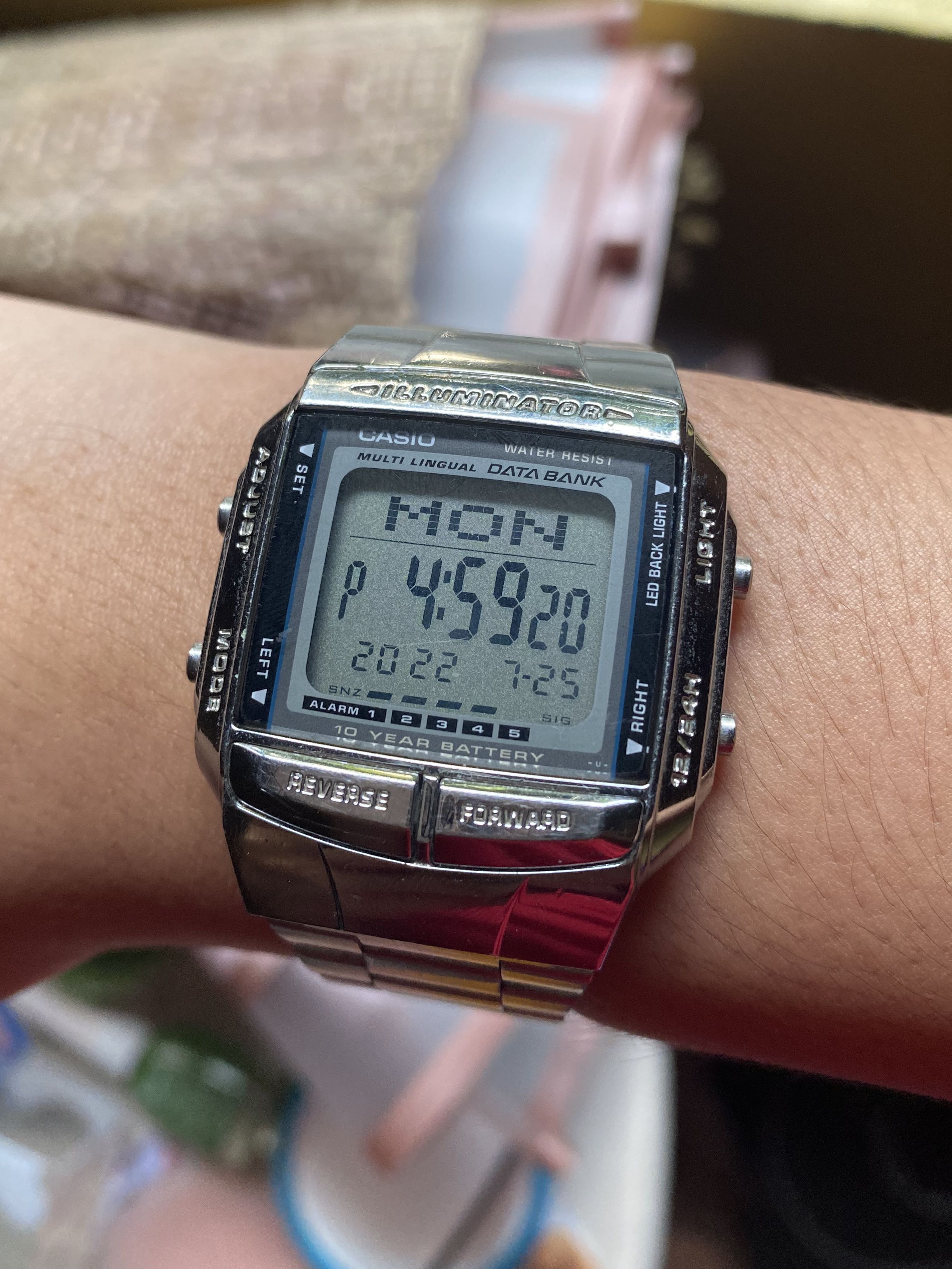 Silver watch Casio DB 360, Women's Fashion, Watches & Accessories ...