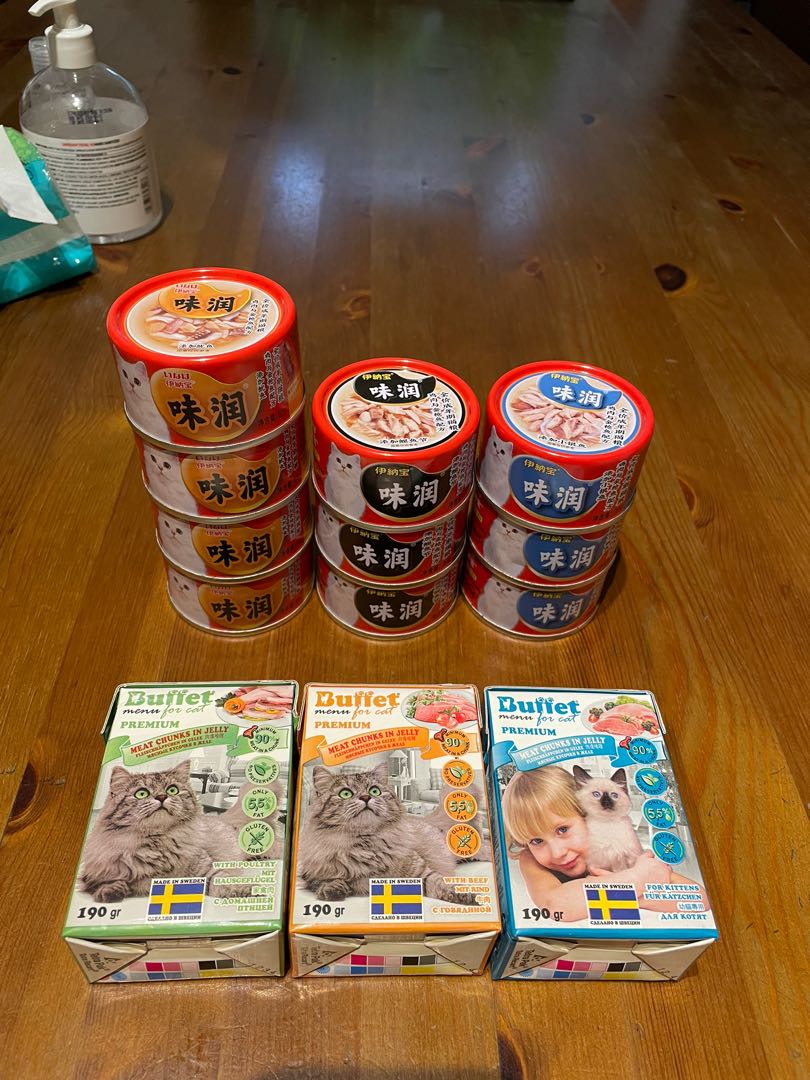 Cat can food & buffet meat, Pet Supplies, Pet Food on Carousell