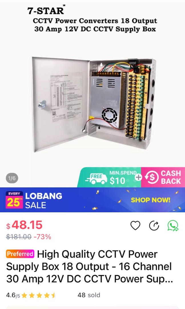 CCTV Power Supply Box, TV & Home Appliances, Electrical, Adaptors ...
