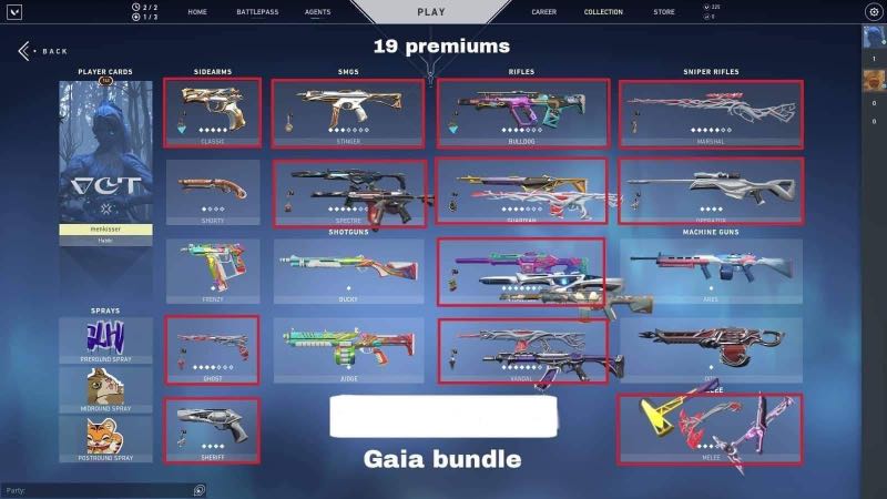 Cheap 19 premium skins valorant account, Video Gaming, Gaming ...