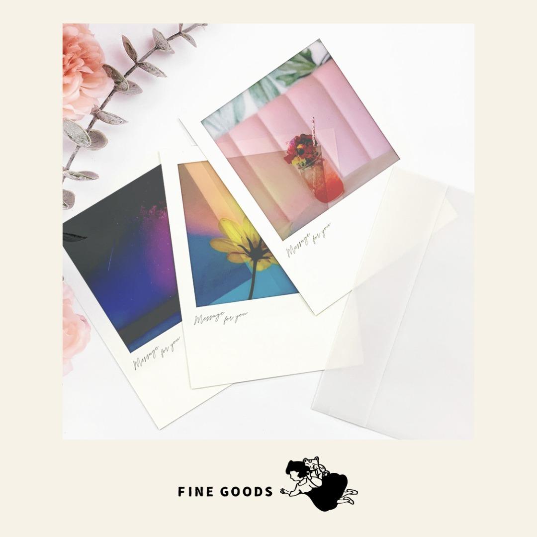 Clear Postcard / Message card / Thank you card 透明心意卡 感謝卡 生日卡 萬用卡 日本文具 ...