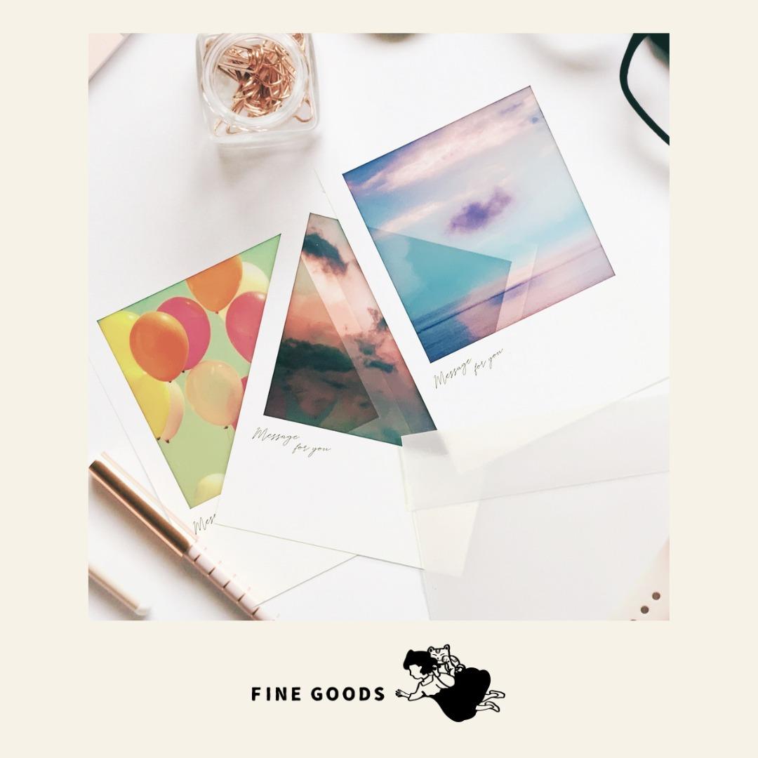 Clear Postcard / Message card / Thank you card 透明心意卡 感謝卡 生日卡 萬用卡 日本文具 ...