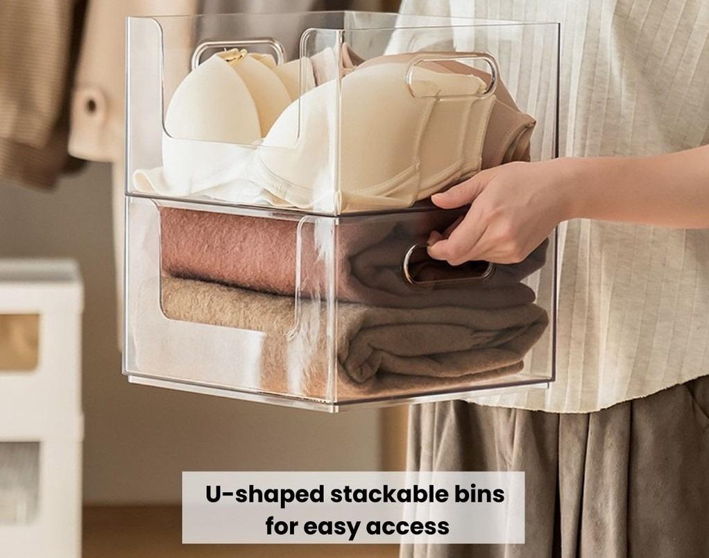 Container Sorting Box with Front Opening Stackable | Storage Organiser ...