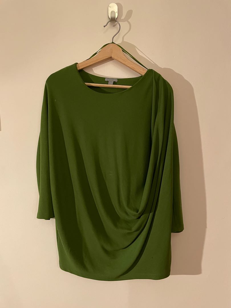 COS Green Top, Fesyen Wanita, Pakaian Wanita, Atasan di Carousell