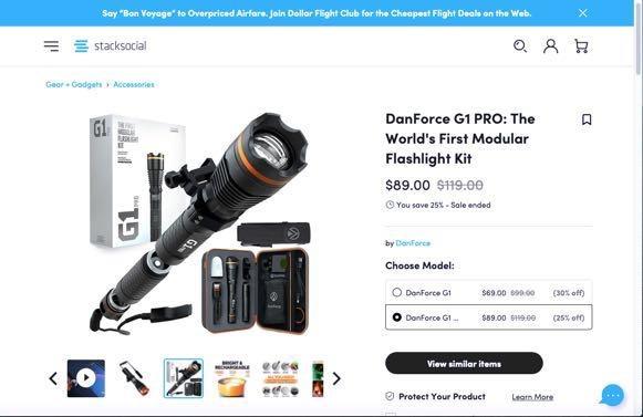 DanForce G1 PRO: The World’s First Modular Flashlight Kit, 傢俬＆家居, 戶外家具 ...