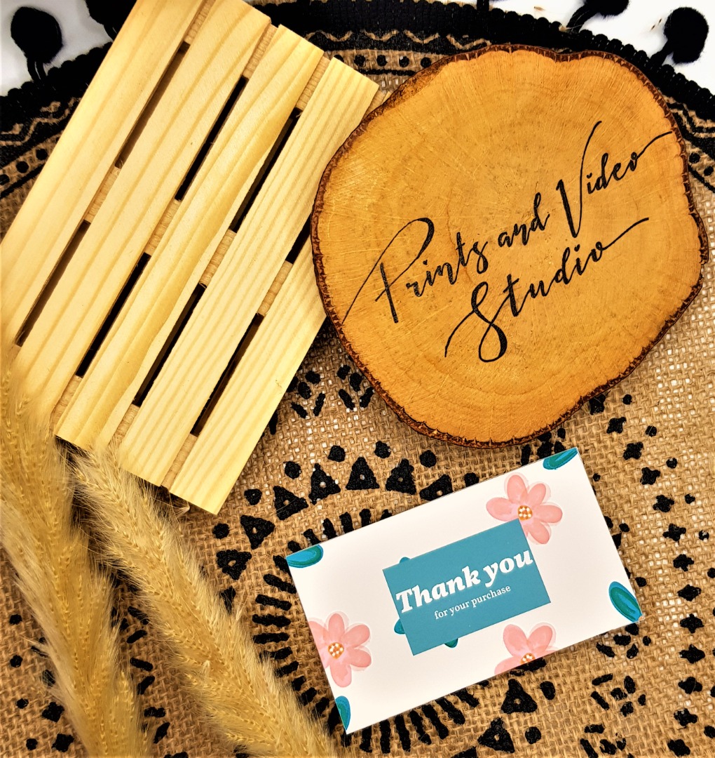 Design #2: Minimalist "TERNO" Thank you cards & stickers for packaging ...