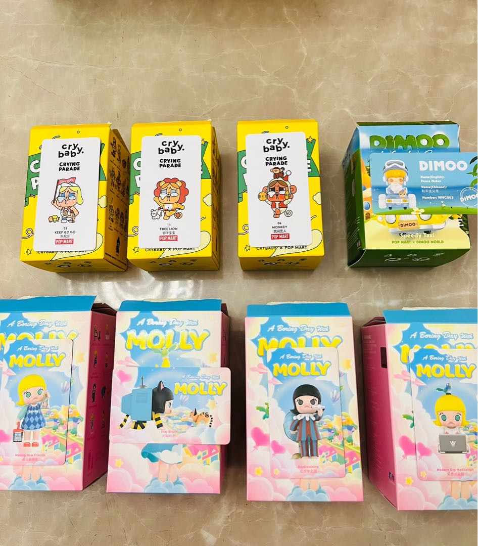 Dimoo, Crybaby, Molly Popmart, Hobbies & Toys, Toys & Games on Carousell