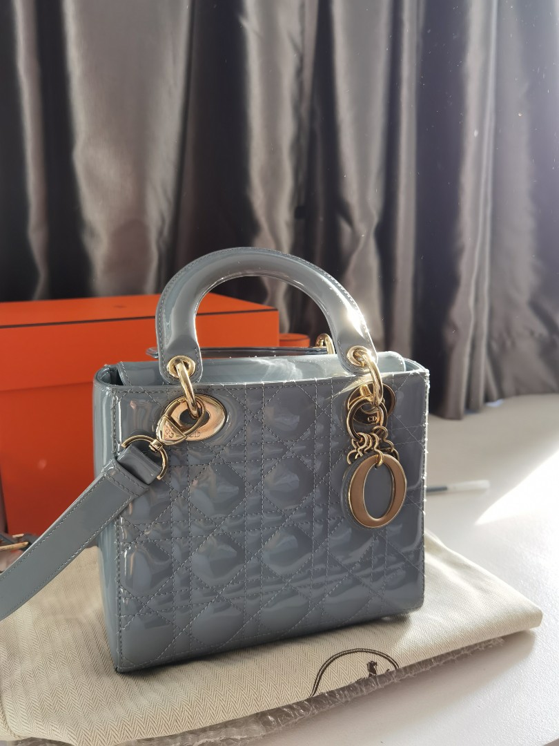 Dior Lady like new baby blue, Luxury, Bags & Wallets on Carousell