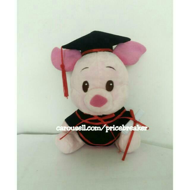 Disney Piglet Graduation Plush, Hobbies & Toys, Toys & Games on Carousell