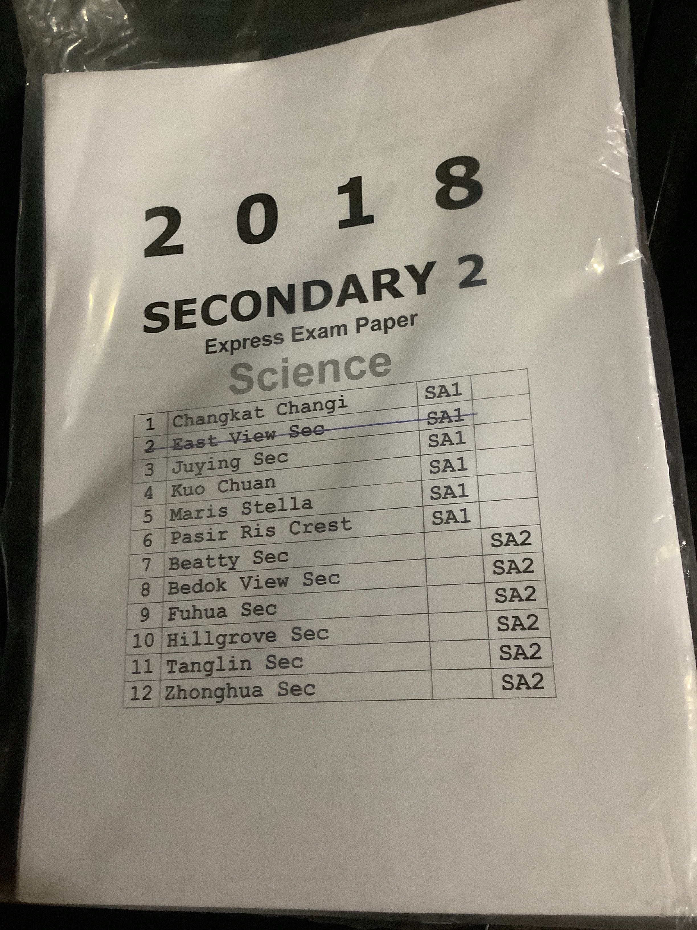 Express science exam paper 2018 for secondary 2, Hobbies & Toys, Books ...