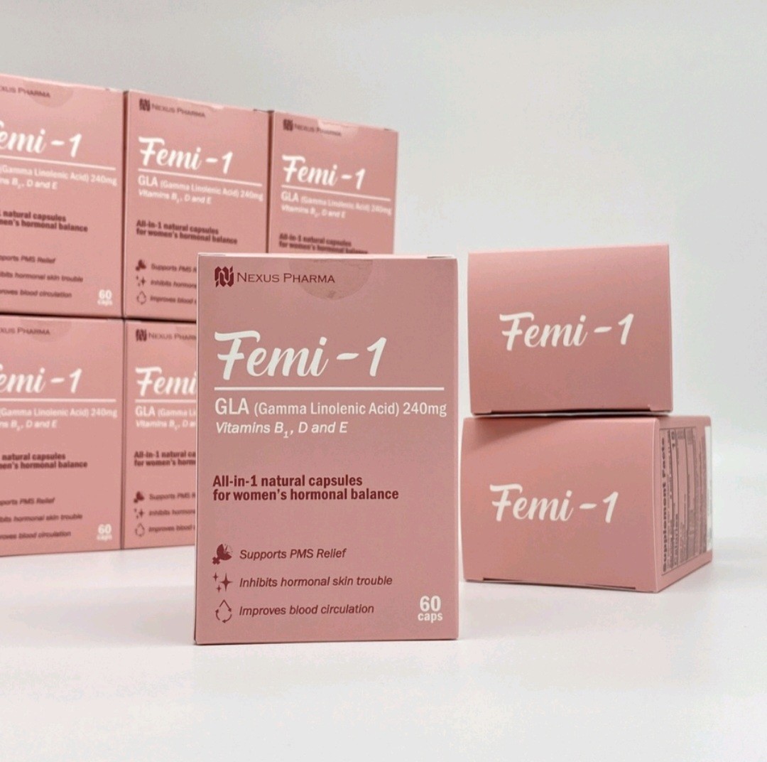 FEMI-1 (Korea) All-in-1 Natural Capsules For PMS, Women's Hormonal Skin ...