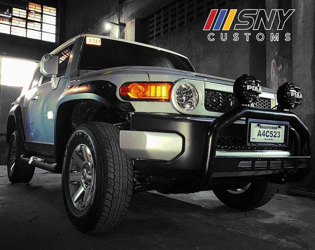 FJ Cruiser Nudge Bar Bullbar Original Mcc brand TRD style with foglamp ...