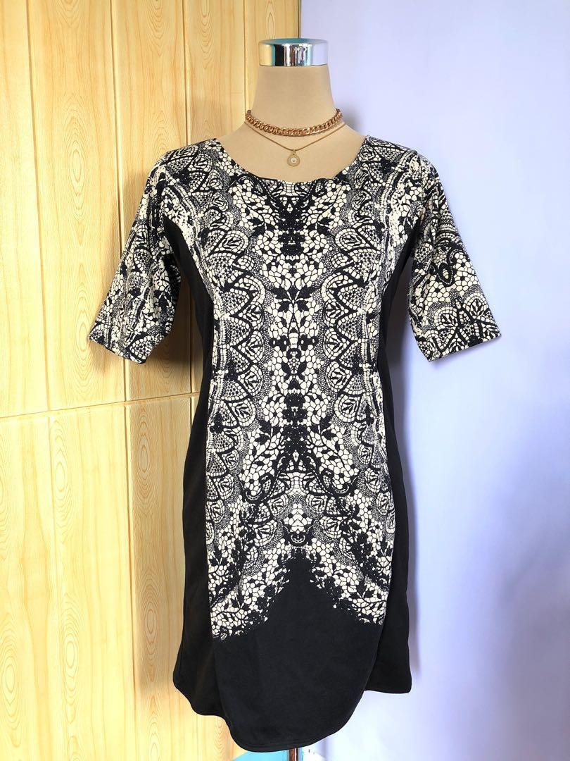 formal black ang peach dress, Women's Fashion, Dresses & Sets, Dresses ...