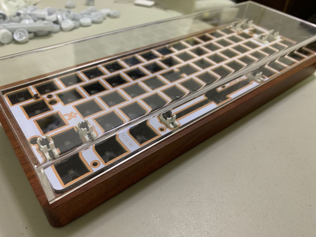 GK64XS RGB Mechanical Keyboard with acrylic cover - Rosewood Case ...