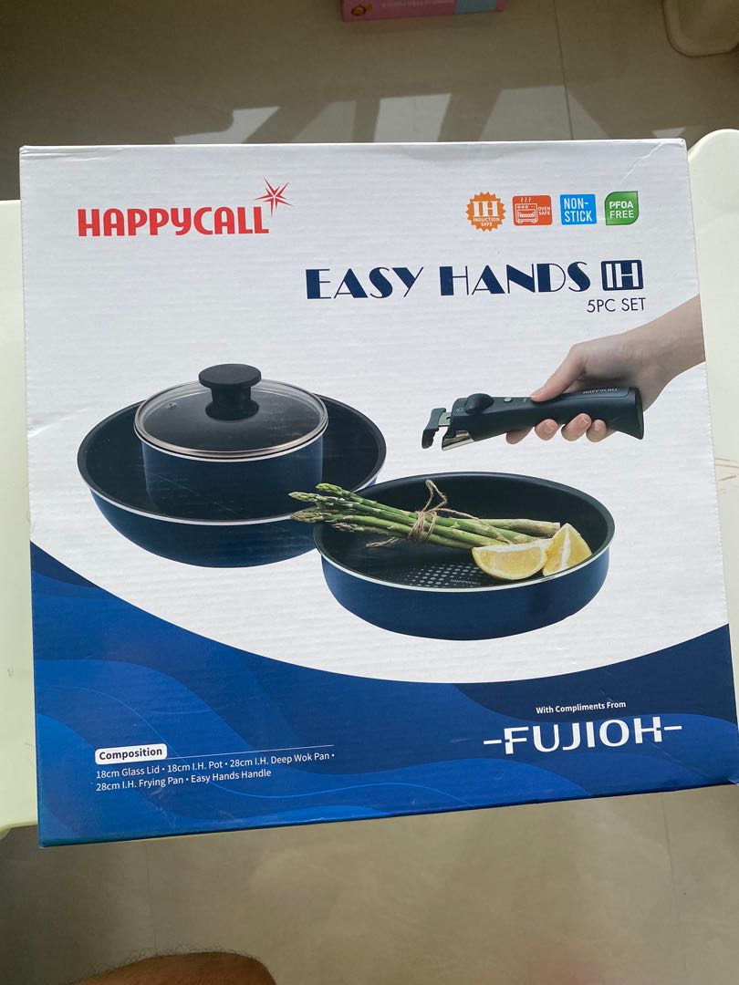 HappyCall 5 piece set Easy Hands IH, Furniture & Home Living ...