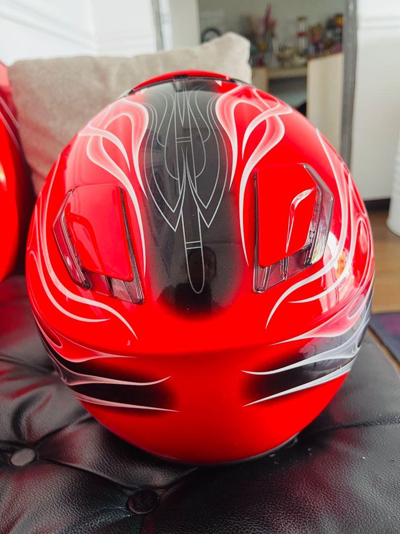 Helmet SHOEI REBORN MERAH, Auto Accessories on Carousell