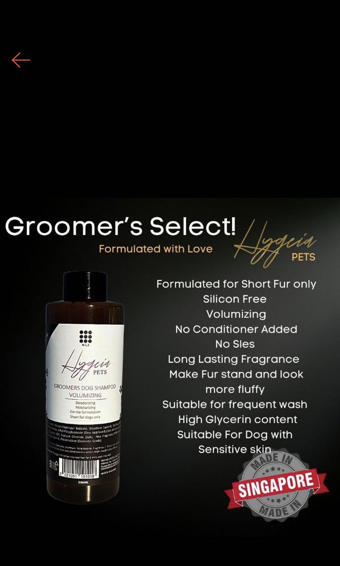 Sharing Groomer's professional volumising shampoo for Hygeia Dogs - per ...