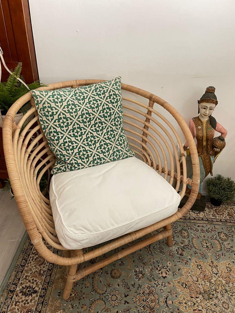 Ikea Buskbo Rattan Chair, Furniture & Home Living, Furniture, Chairs on ...