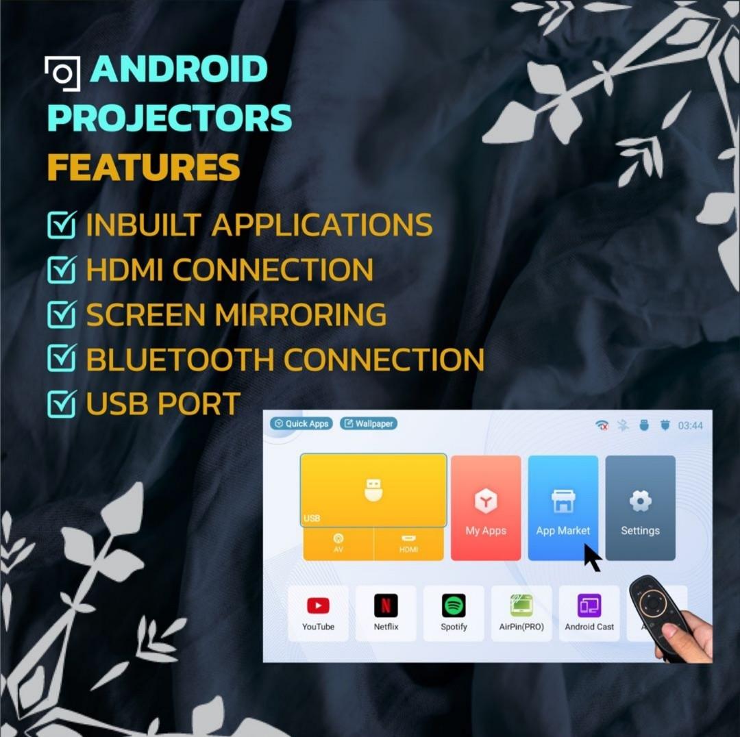 Optron Supreme projector. Portable projector. Smart tv. Tv. Lumos aura ...