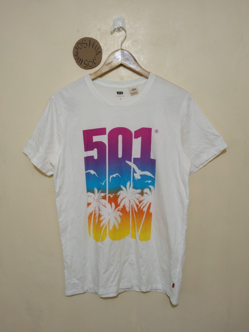 Levis 501 tshirt, Men's Fashion, Tops & Sets, Tshirts & Polo Shirts on ...