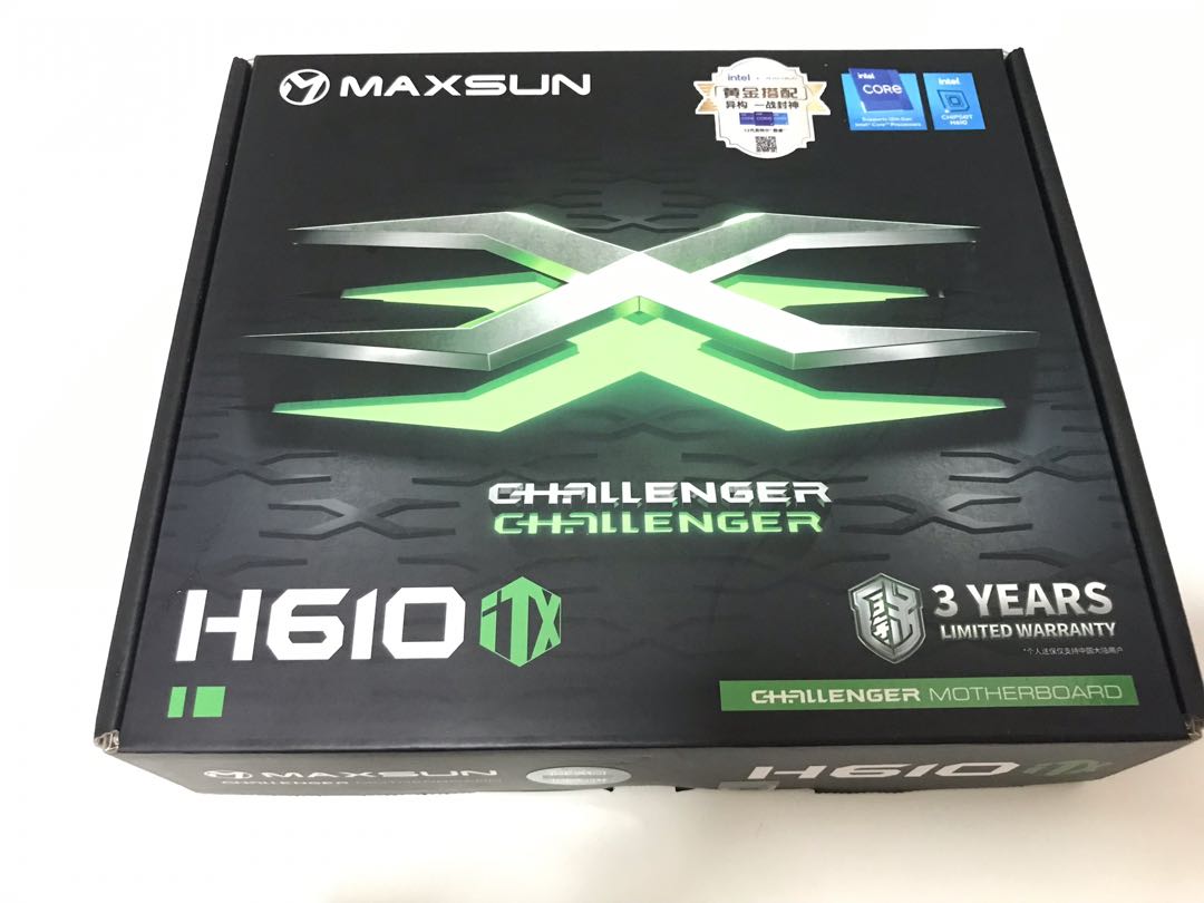 Maxsun H610i 2.5G challenger ITX Intel LGA1700 Mobo , DDR4 ( with Intel ...