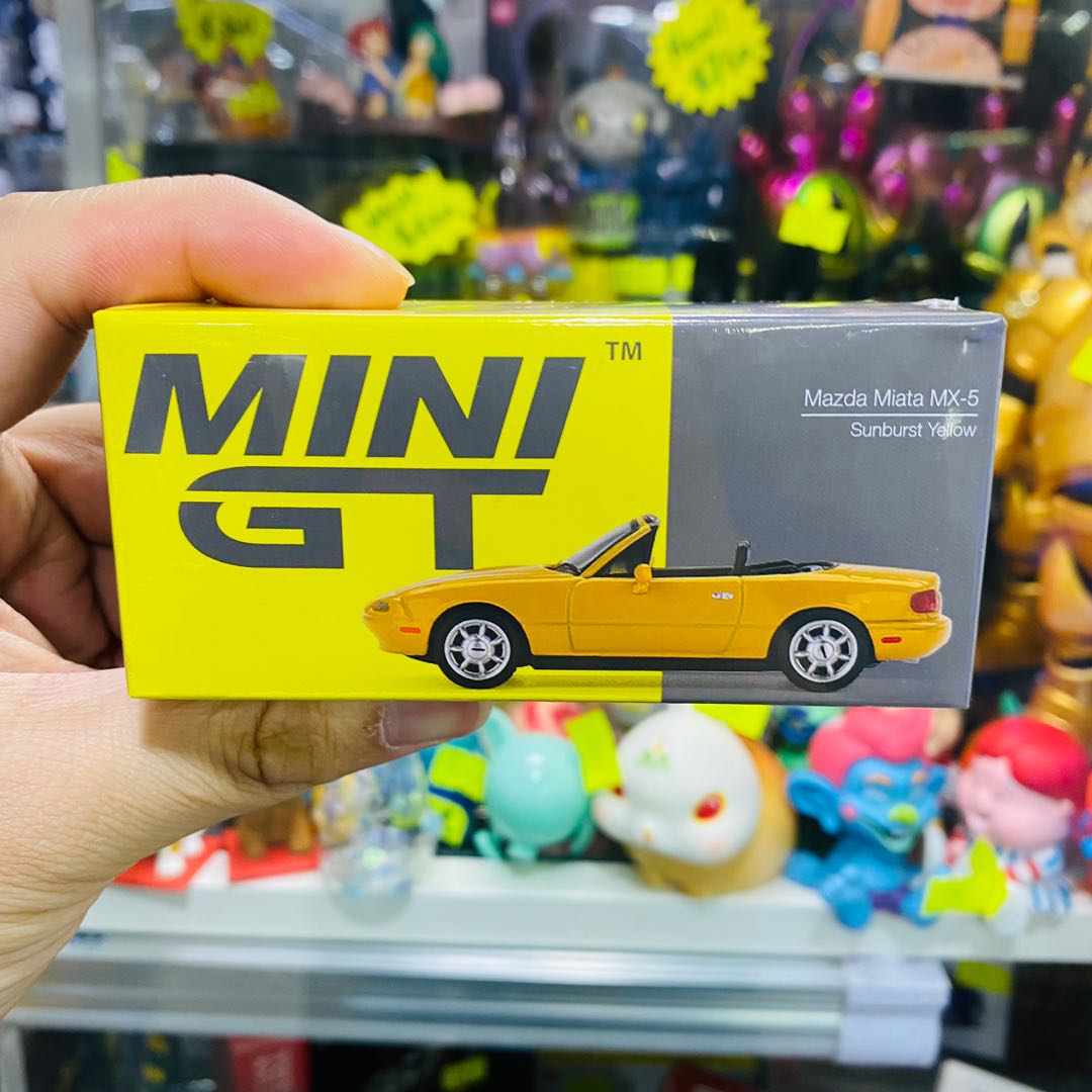 Mini GT 1:64 Die-cast Model Car Mazda Miata MX-5 Sunburst Yellow LHD ...
