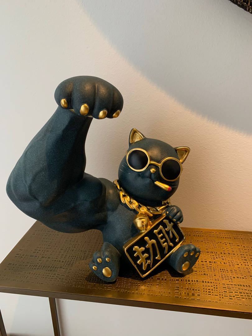 Muscular Fortune Cat, Everything Else on Carousell