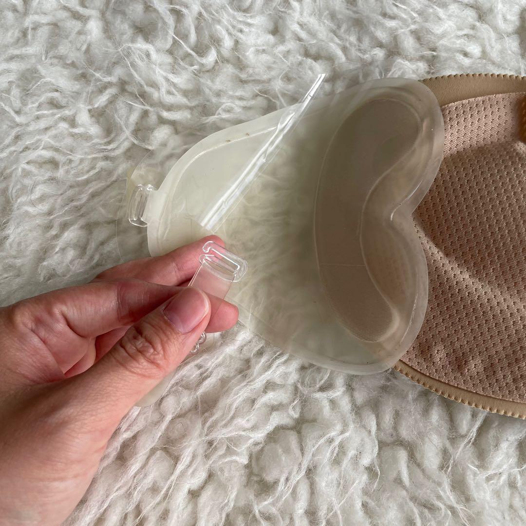 NEW Nude Inflatable Pad Strapless Bra 32-34AB, Women's Fashion, New ...