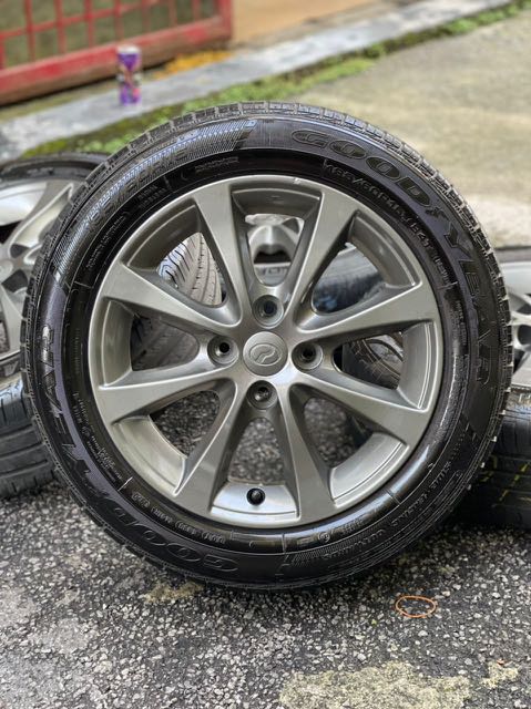 original alza 15 inch sports rim tyre 70%, Auto Accessories on Carousell