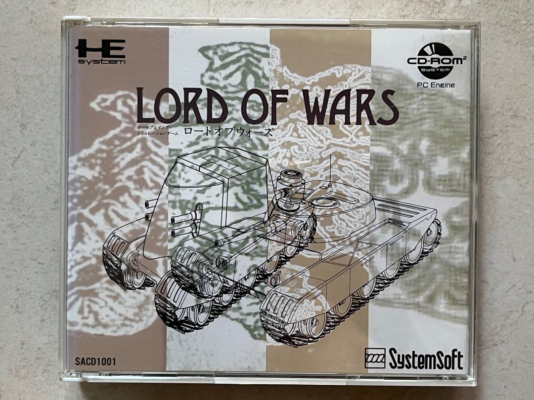 日版 PCE PC ENGINE CD ROM LORD OF WARS 戰爭王者 重型戰車坦克車炮台戰爭模擬遊戲, 電子遊戲, 電子遊戲 ...