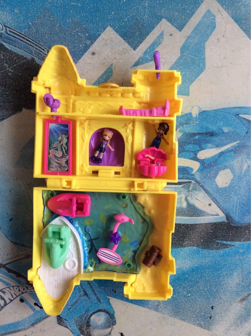 Polly Pocket Big Pocket World Sandcastle with Micro Polly & Shani Doll ...