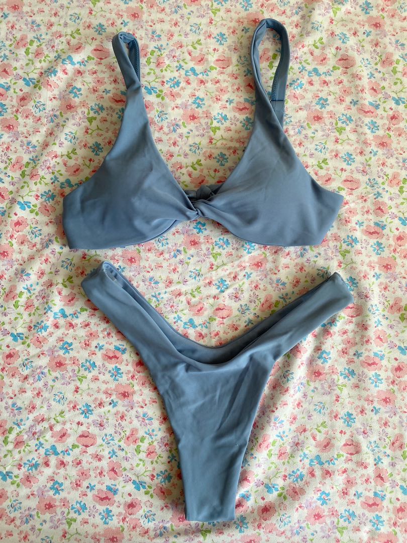 Powder Blue Bikini, Women's Fashion, Swimwear, Bikinis & Swimsuits on ...