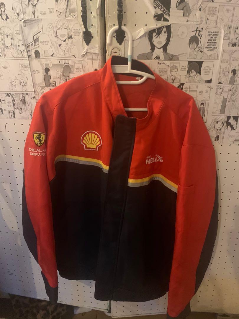 Rare Ferrari Racing Shell Helix Workers Jacket, Men's Fashion, Coats ...