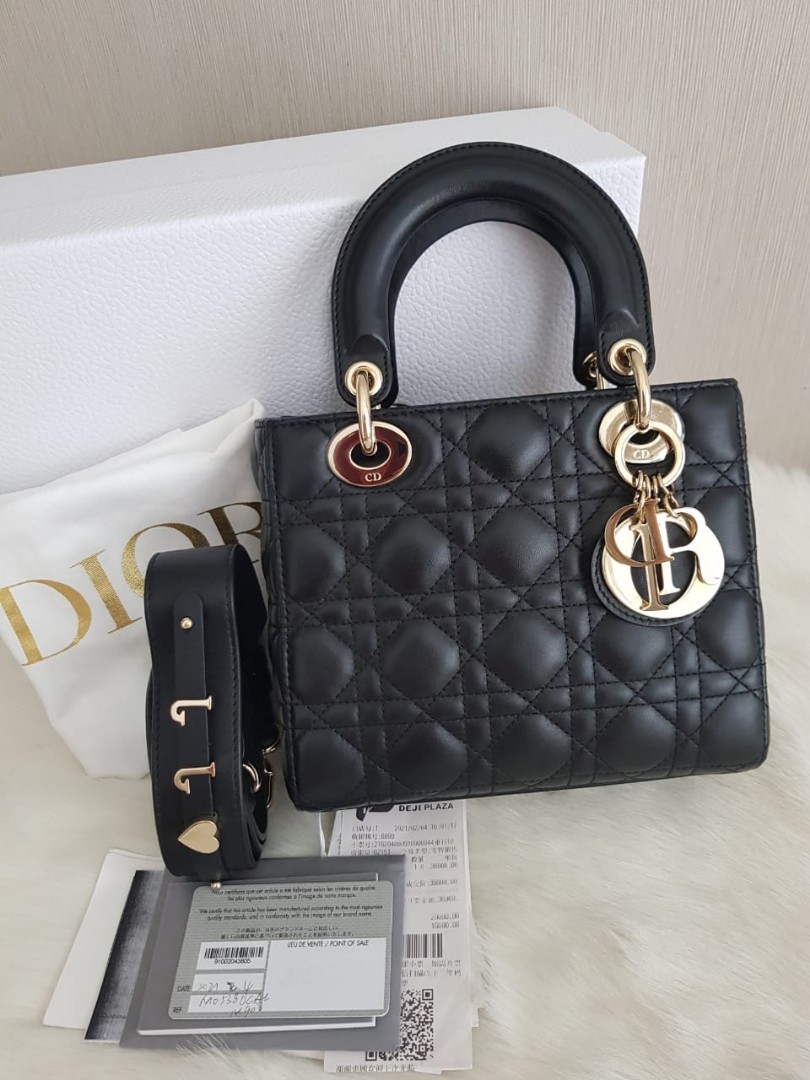 Ready! Lady dior abc pins small black ghw 2021 full set ori receipt ...