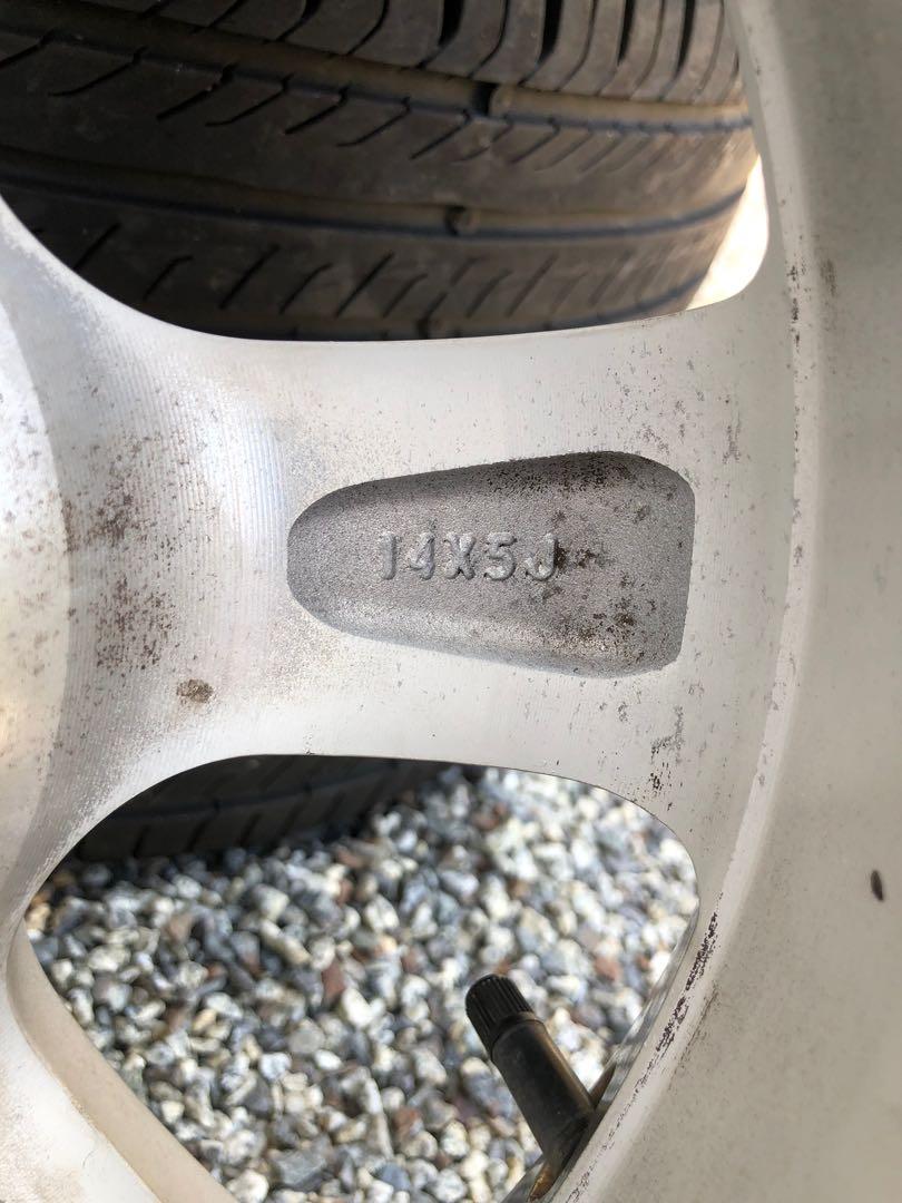 Rim + tayar Myvi 1.3 ORIGINAL, Auto Accessories on Carousell