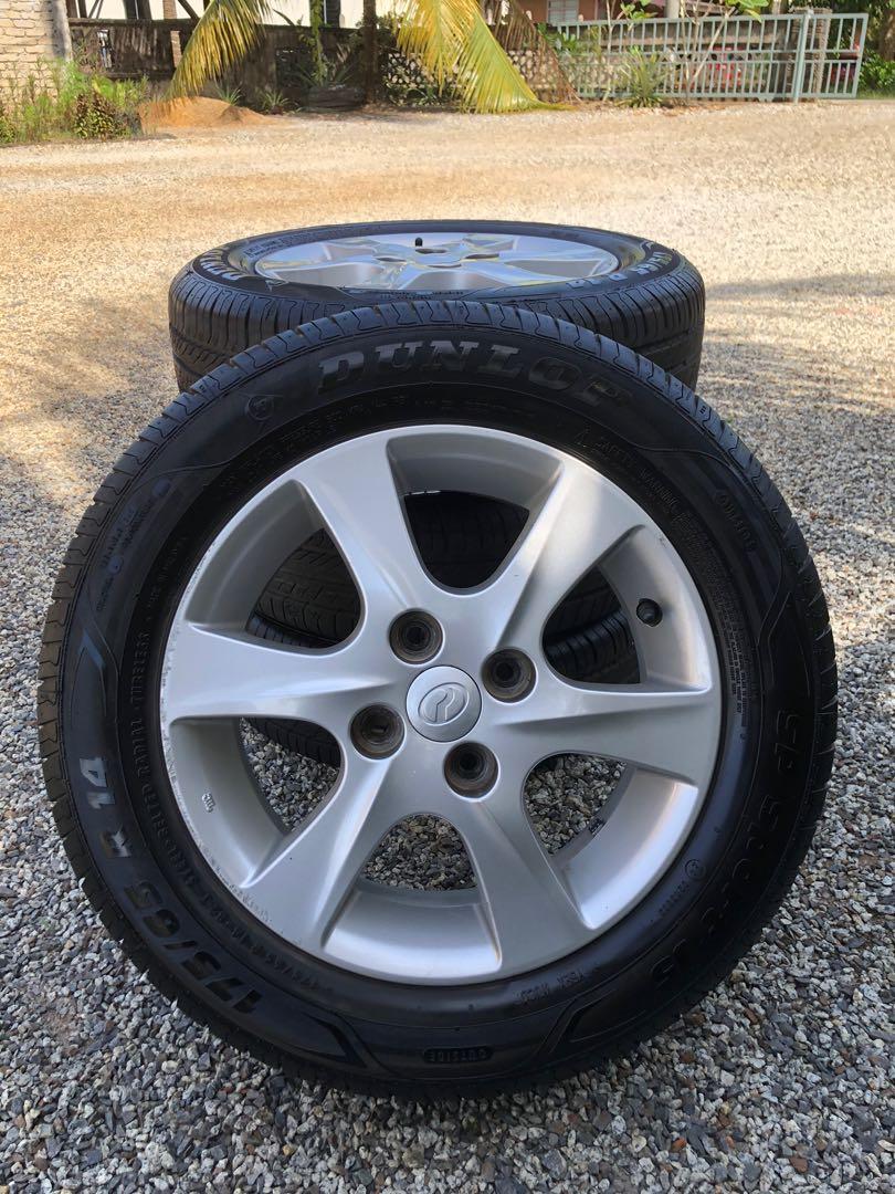 Rim + tayar Myvi 1.3 ORIGINAL, Auto Accessories on Carousell
