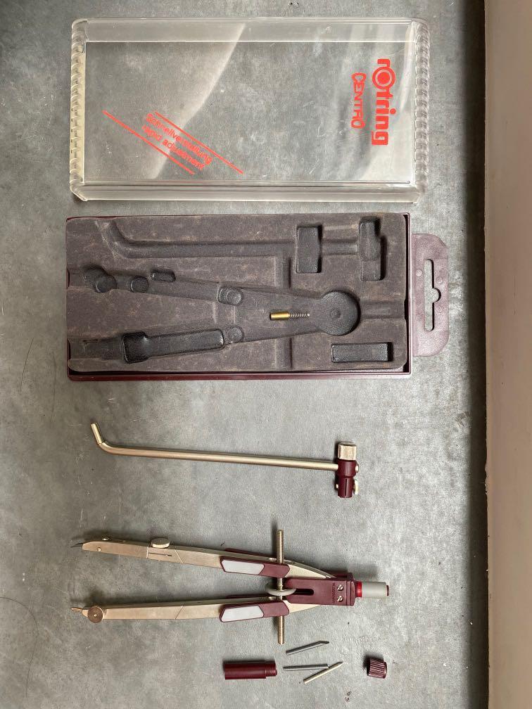 Rotring Centro Giant Bow Rapid Adjustment Compass with Extension Bar ...