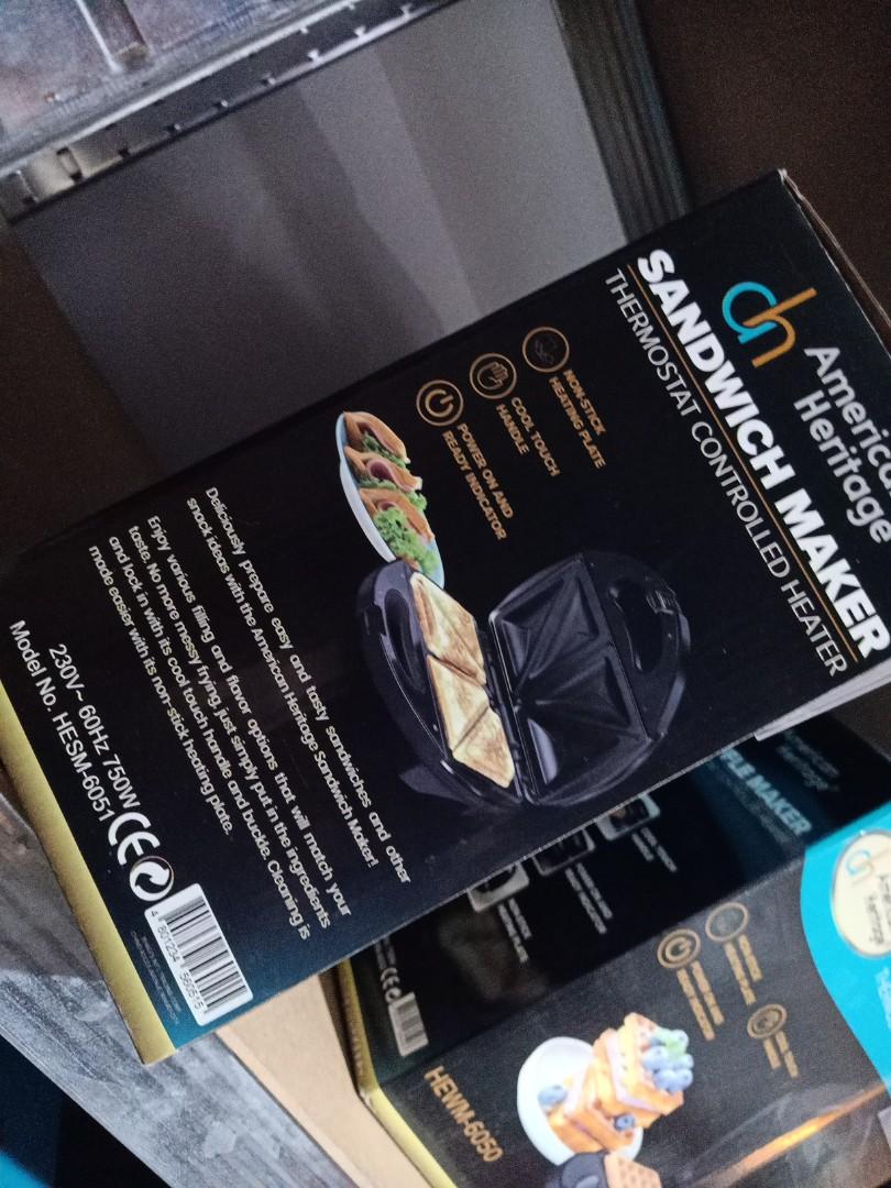 SANDWICH MAKER THERMOSTAT CONTROLLED HEATER, TV & Home Appliances ...