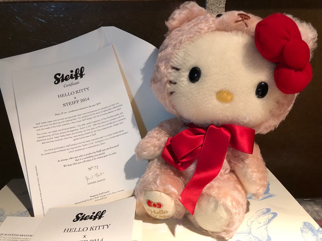 Sanrio x Steiff Hello Kitty 40th anniversary, Hobbies & Toys, Memorabilia & Collectibles ...