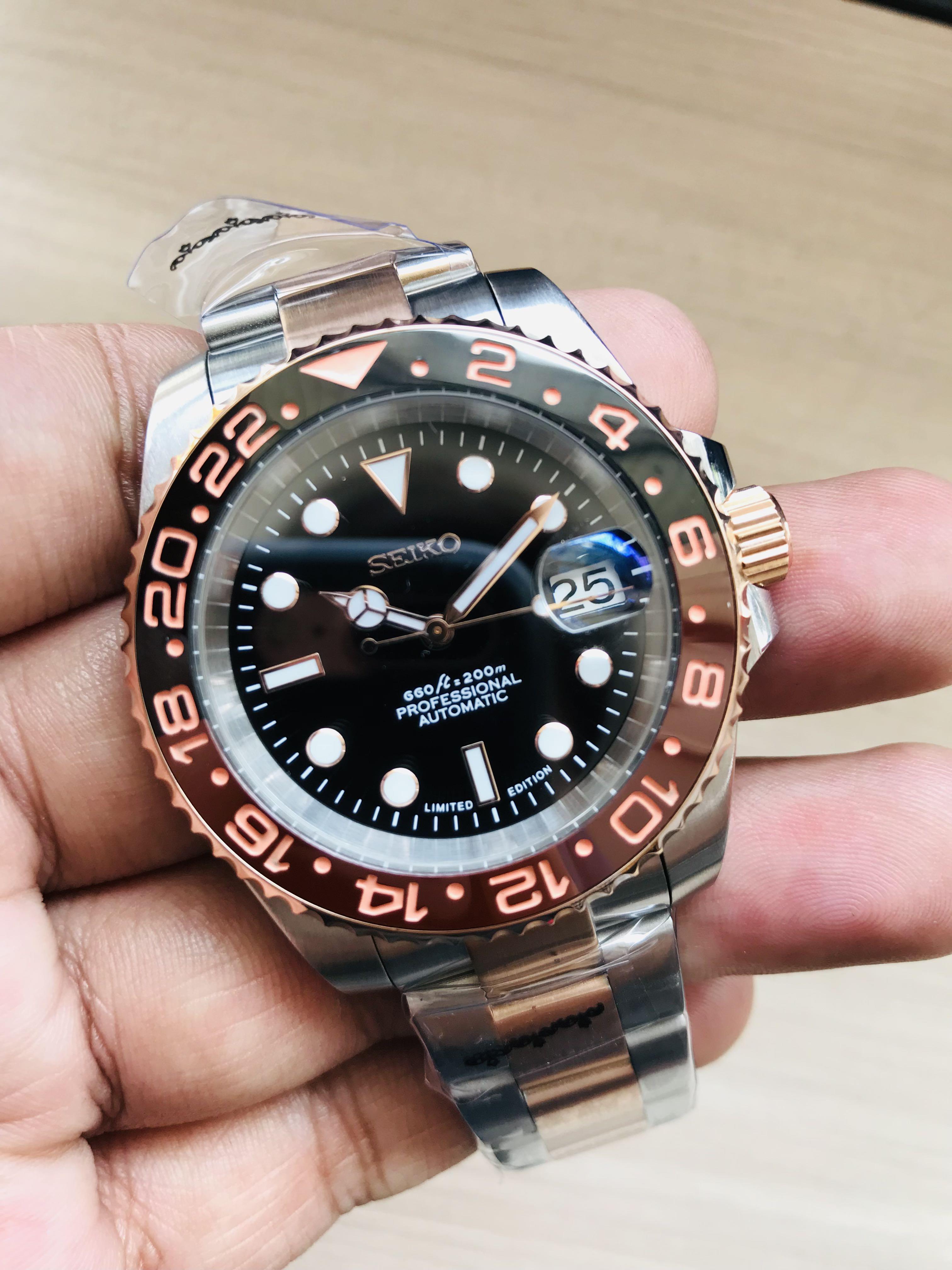 Seiko Yacht Master Root Beer Rose Gold Seikolex, Men's Fashion, Watches & Accessories, Watches ...