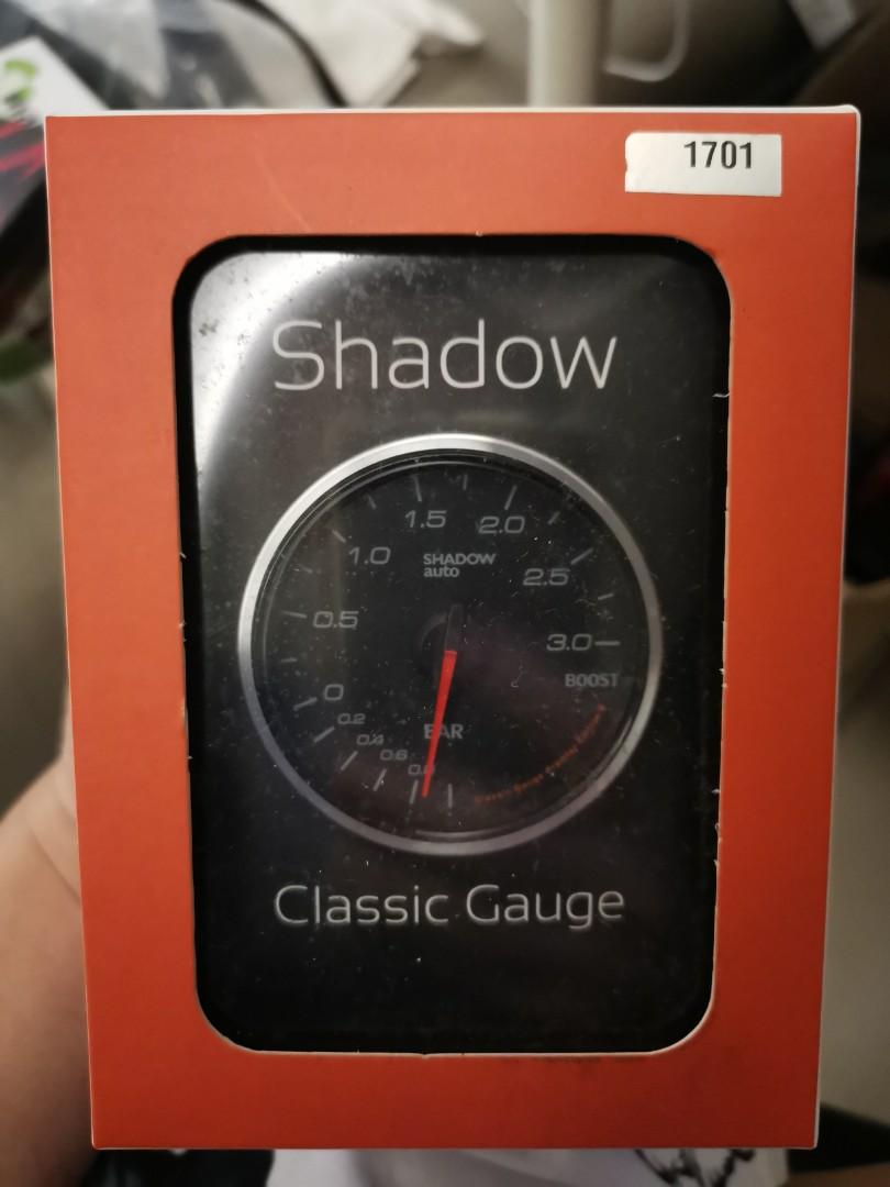 Shadow classic gauge 3bar boost meter, Auto Accessories on Carousell